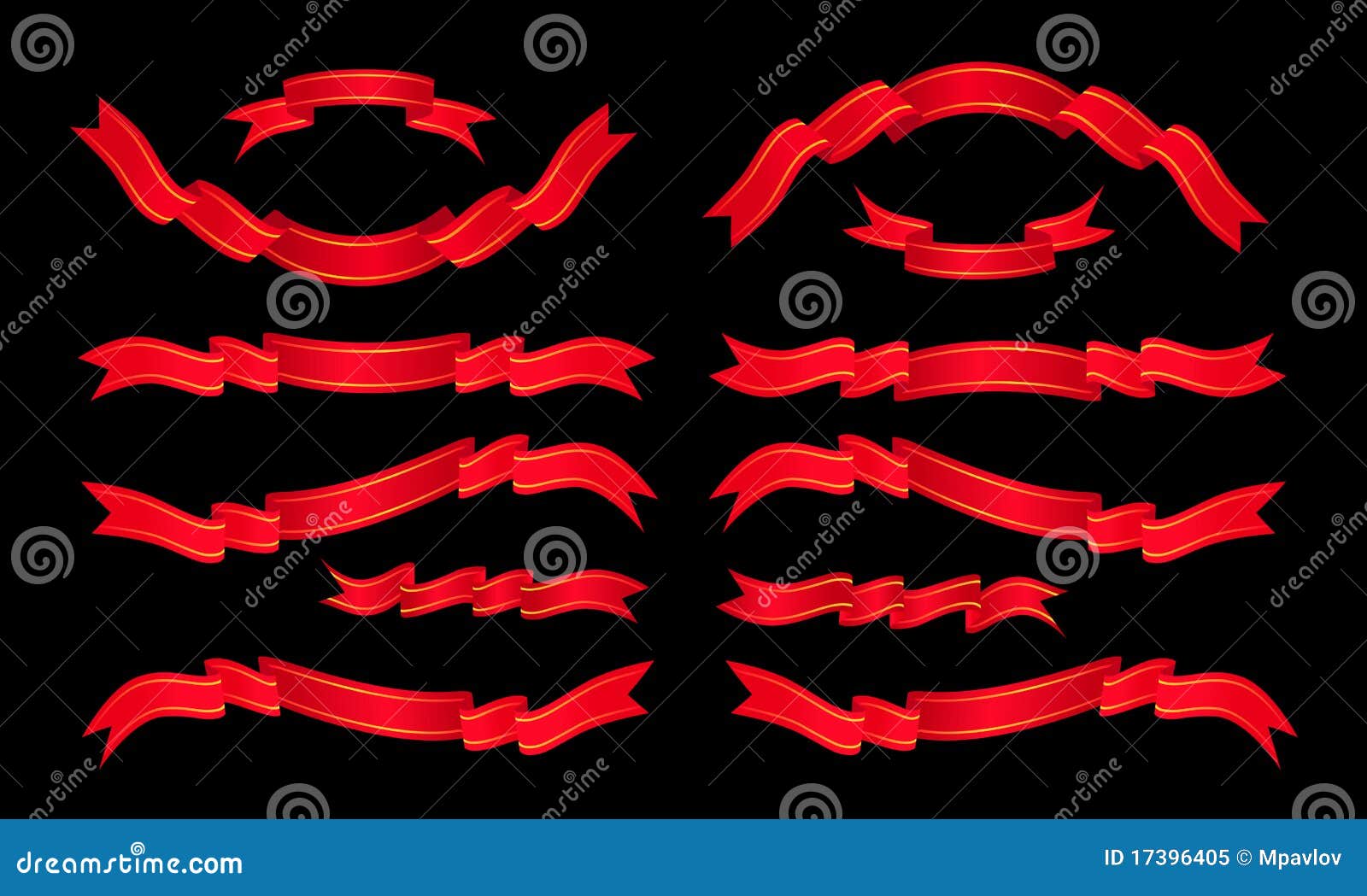 Banner Ribbon Scroll stock vector. Illustration of curved - 17396405