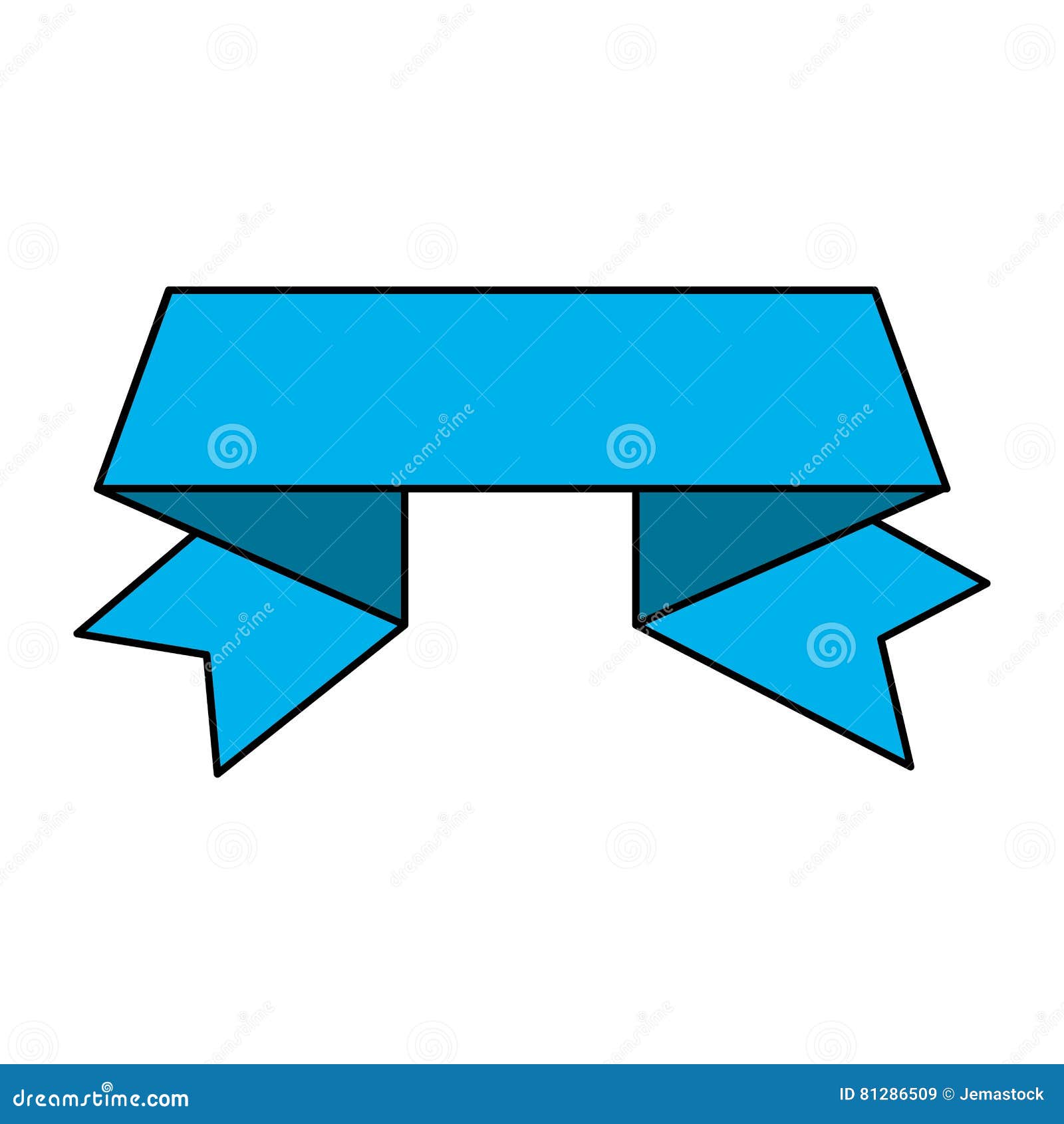 Banner Ribbon Sky Blue Graphic Stock Vector - Illustration of design ...