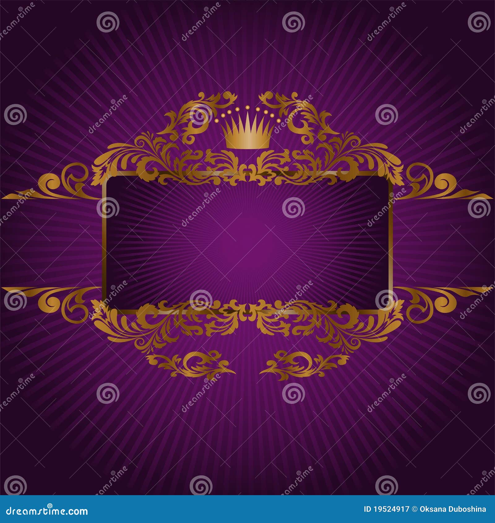 Banner with the Royal Symbols Stock Vector - Illustration of element ...