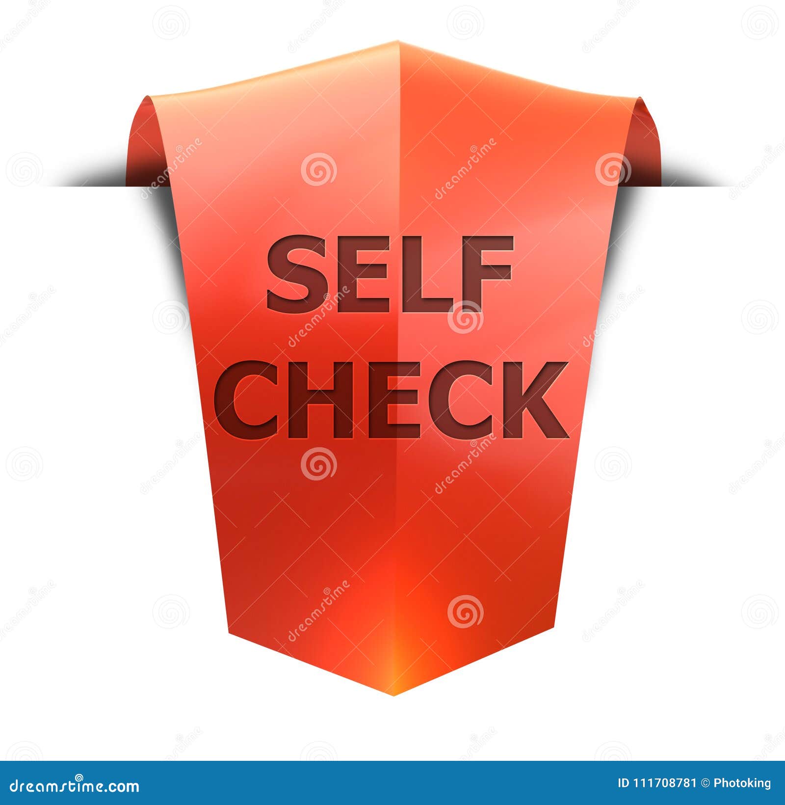 Banner self check stock illustration. Illustration of graphic - 111708781