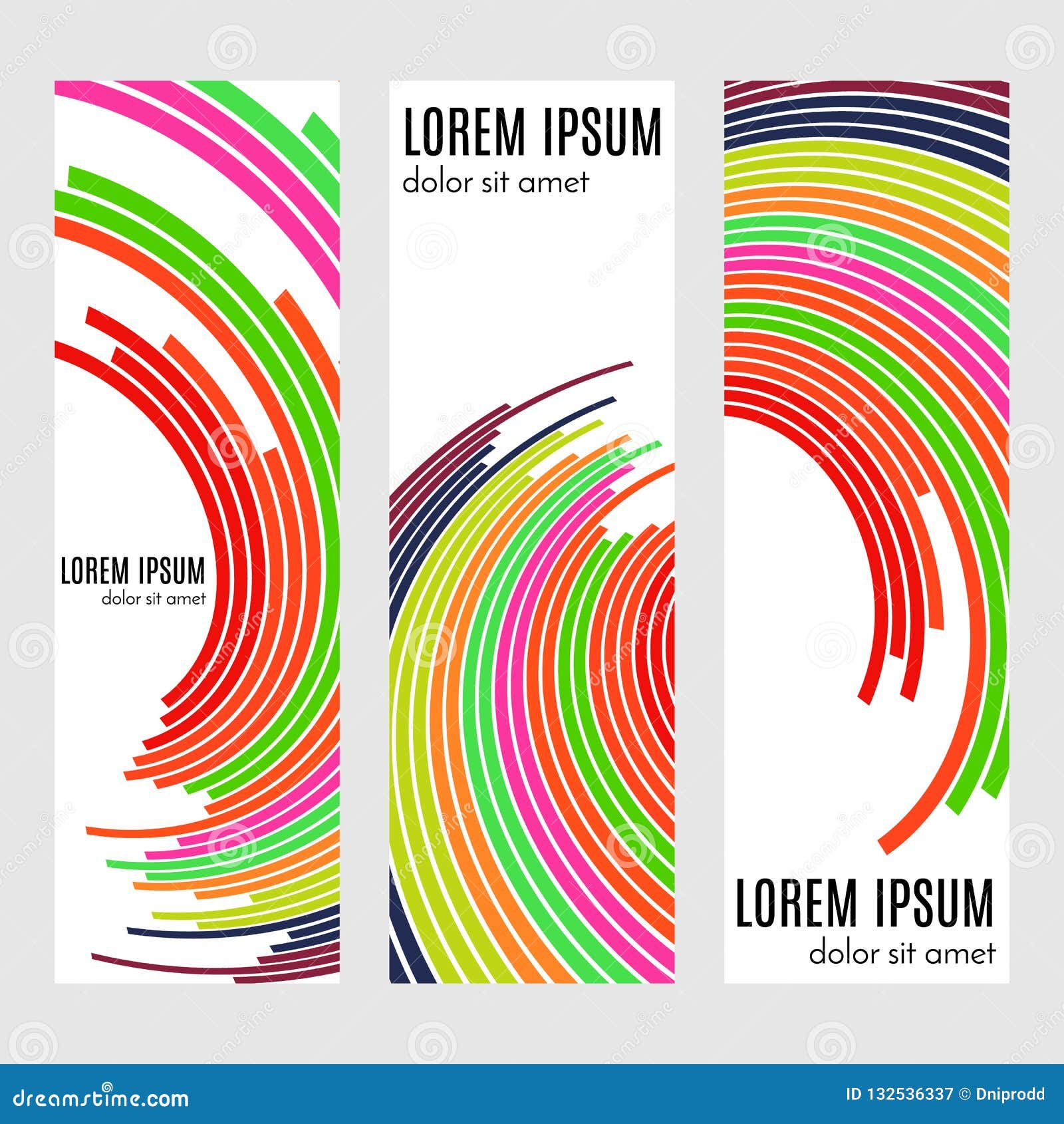 Set of Abstract Vertical Header Banners Stock Vector - Illustration of ...