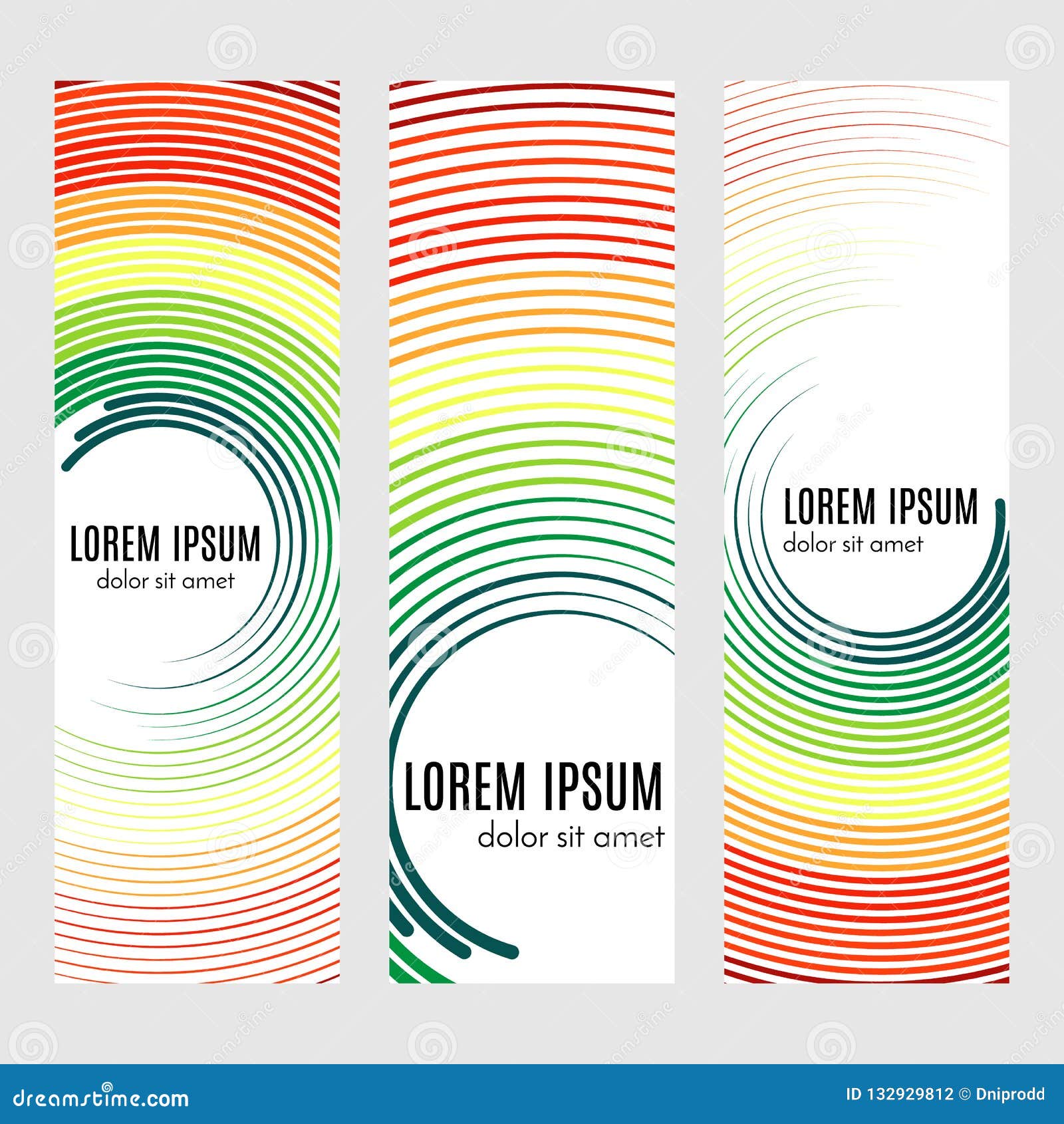 Set of Abstract Vertical Header Banners Stock Vector - Illustration of ...