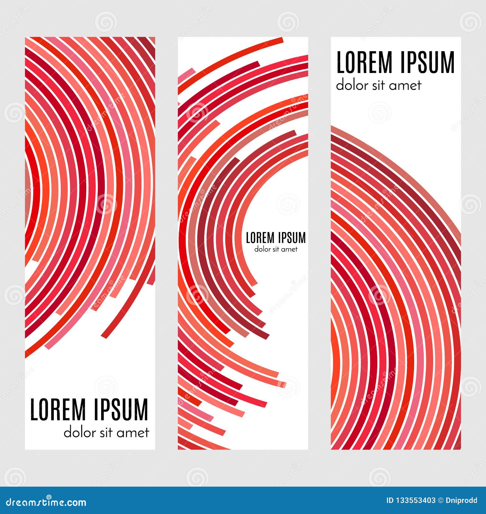 Set of Abstract Vertical Header Banners Stock Vector - Illustration of ...