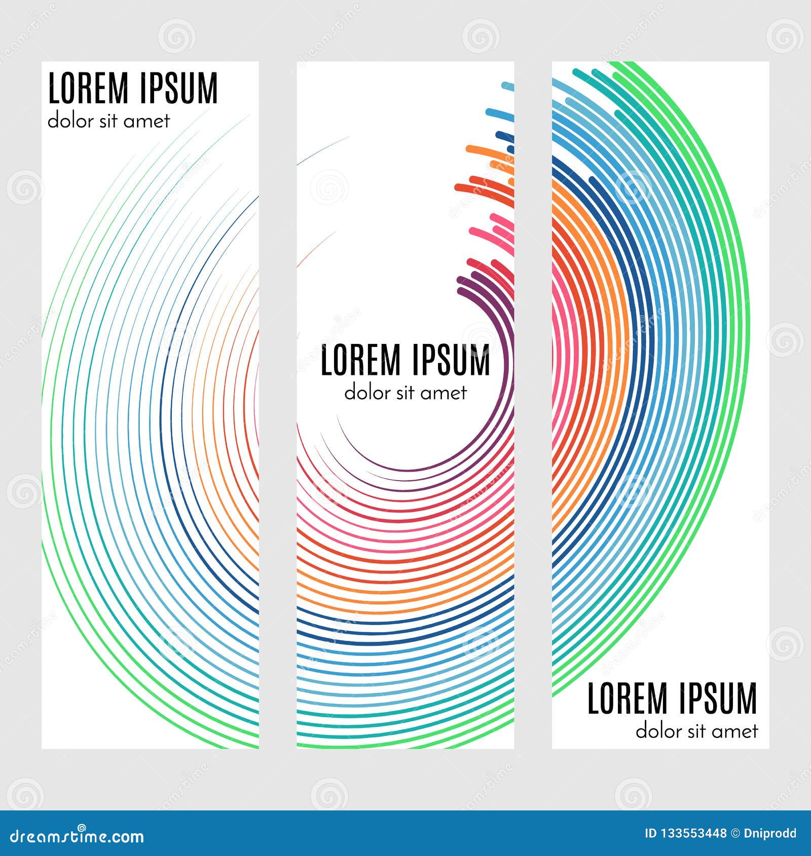 Set of Abstract Vertical Header Banners Stock Vector - Illustration of ...