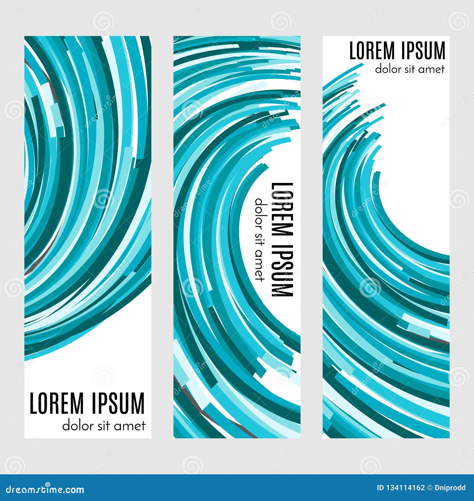 Set of Abstract Vertical Header Banners Stock Vector - Illustration of ...