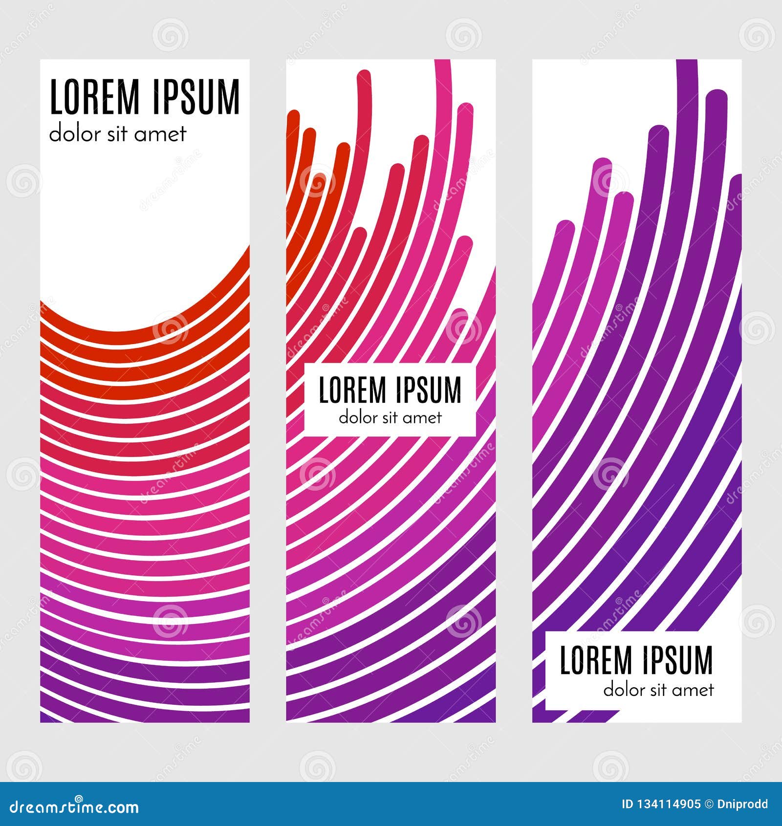 Set of Abstract Vertical Header Banners Stock Vector - Illustration of ...