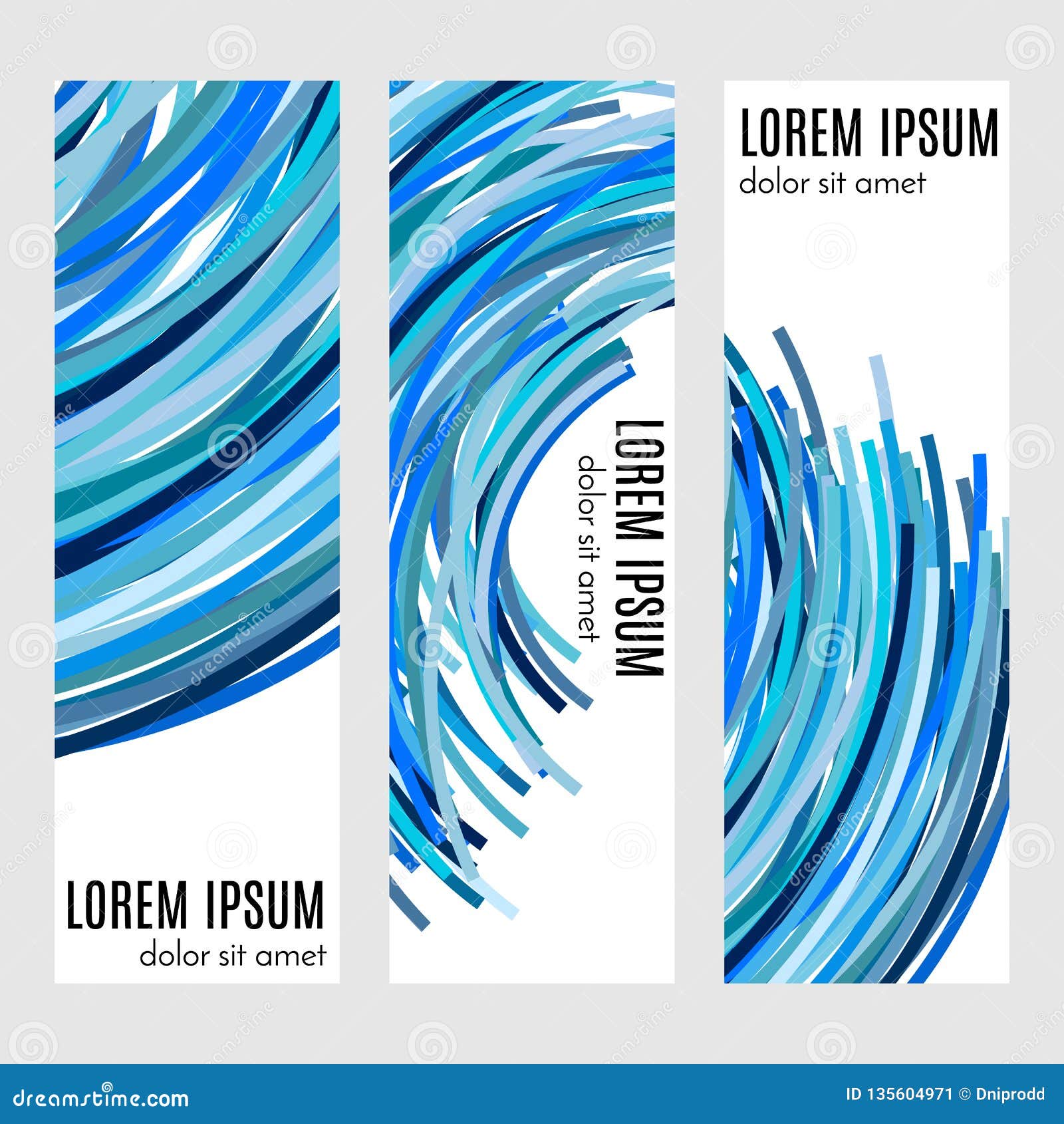 Set of Abstract Vertical Header Banners Stock Vector - Illustration of ...