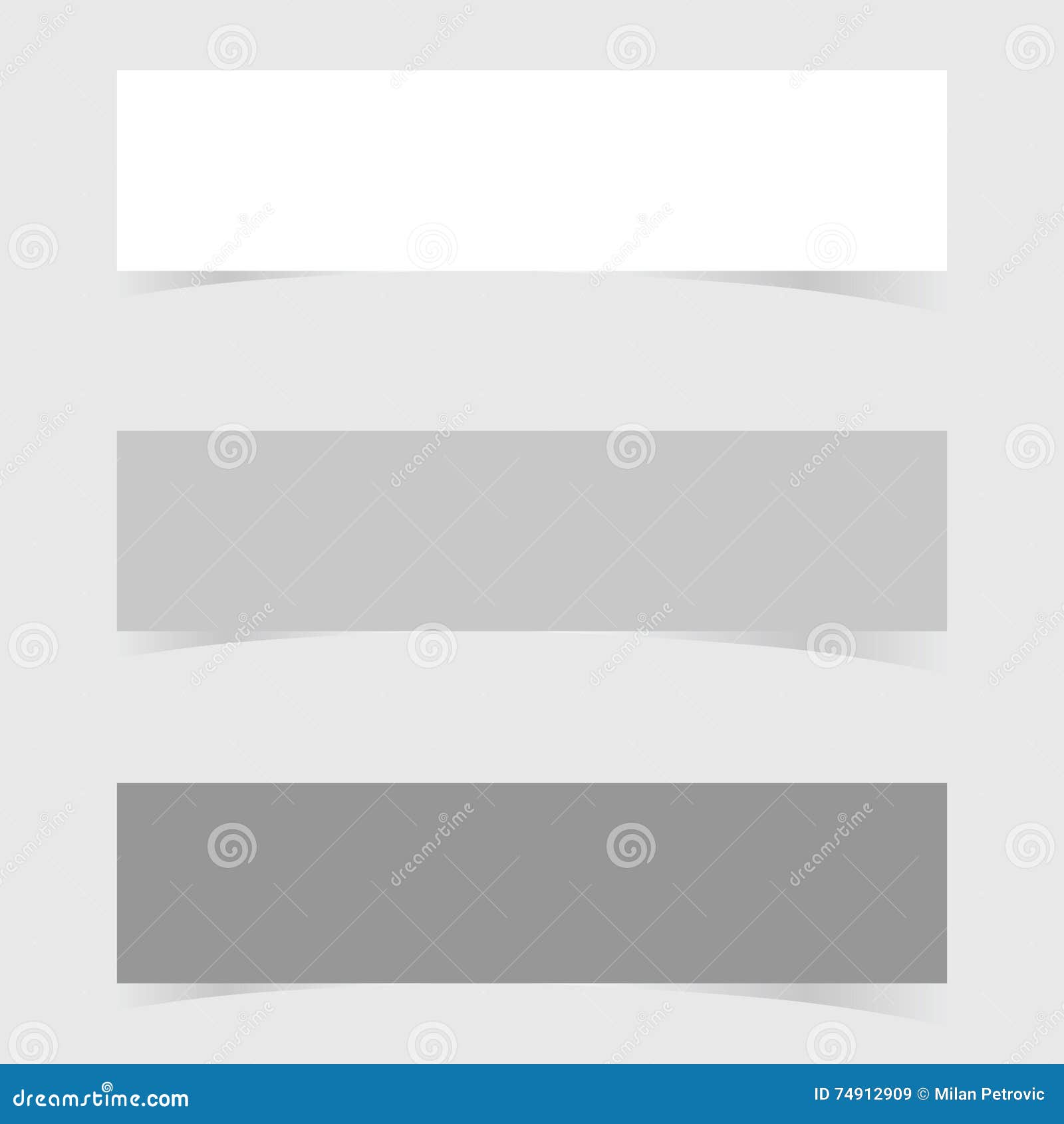 Banner Set Empty and Blank Art Illustration Stock Vector - Illustration ...