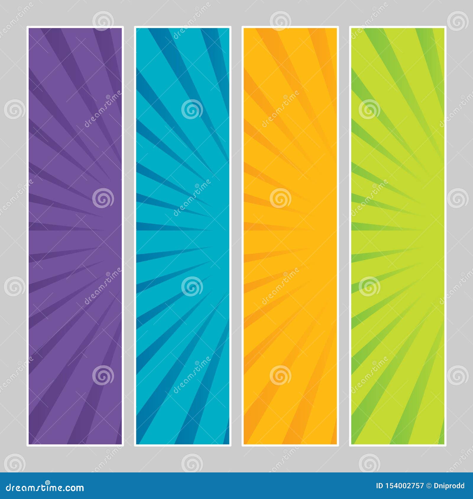 Set of Multi Colored Pop Art Banners Stock Vector - Illustration of ...
