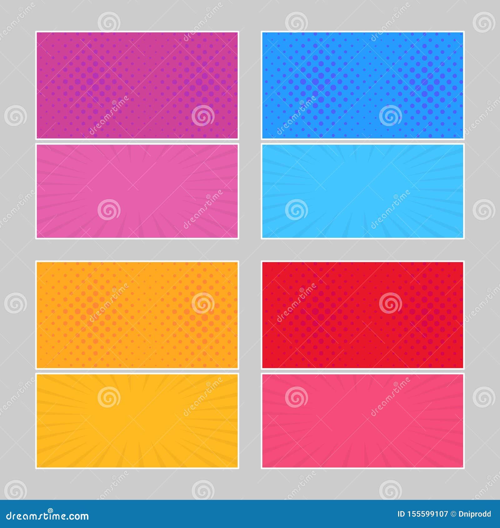 Set of Multi Colored Pop Art Banners Stock Vector - Illustration of ...