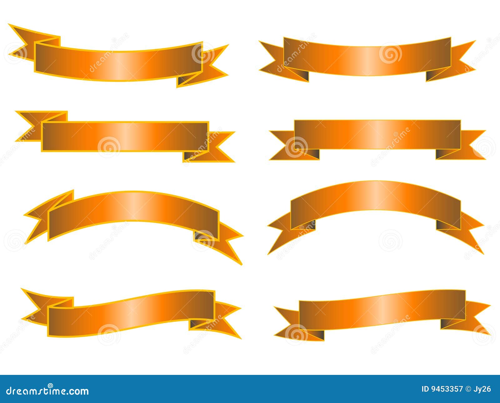 Banner set (vector) stock vector. Illustration of golden - 9453357