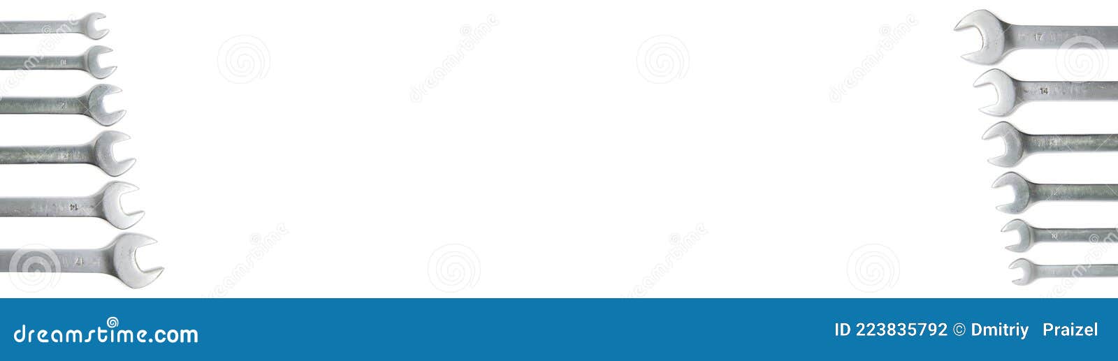 Banner Set of Wrenches on a White Background Stock Photo - Image of ...