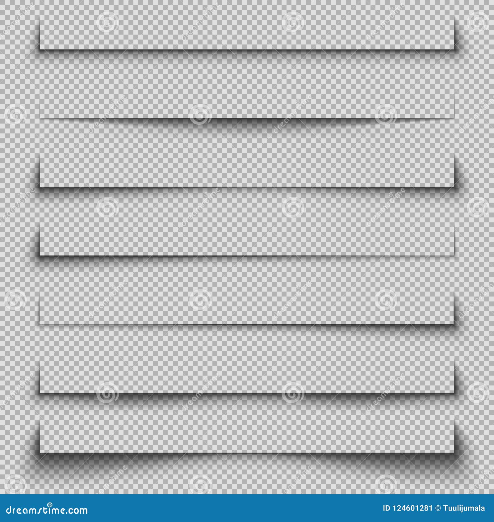 Banner Shadow Set stock vector. Illustration of drop - 124601281