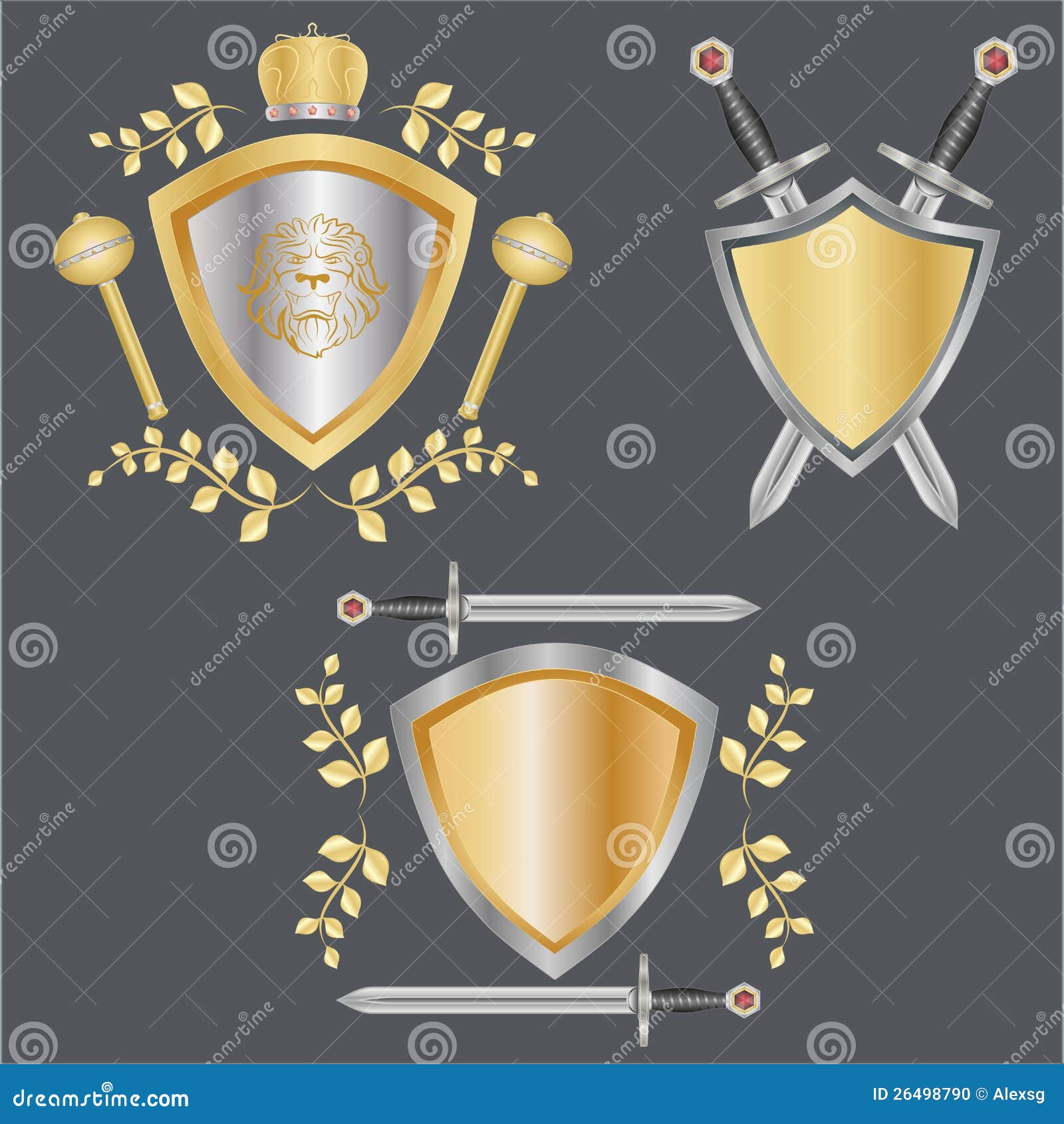 Banner of the Shield and the Sword Stock Vector - Illustration of ...