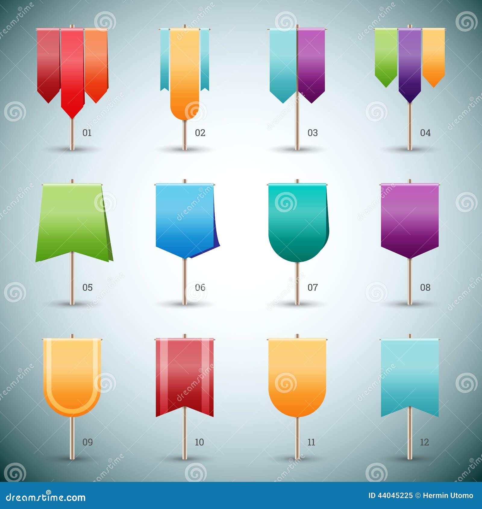 Banner Signs stock vector. Illustration of placard, arrow - 44045225