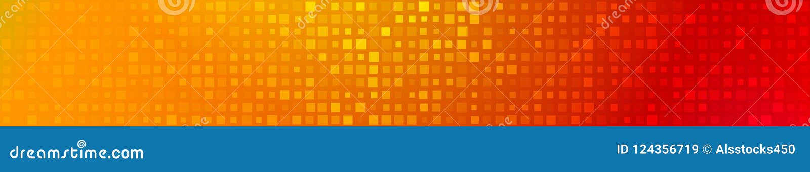 Banner of Small Squares of Different Sizes Stock Vector - Illustration ...