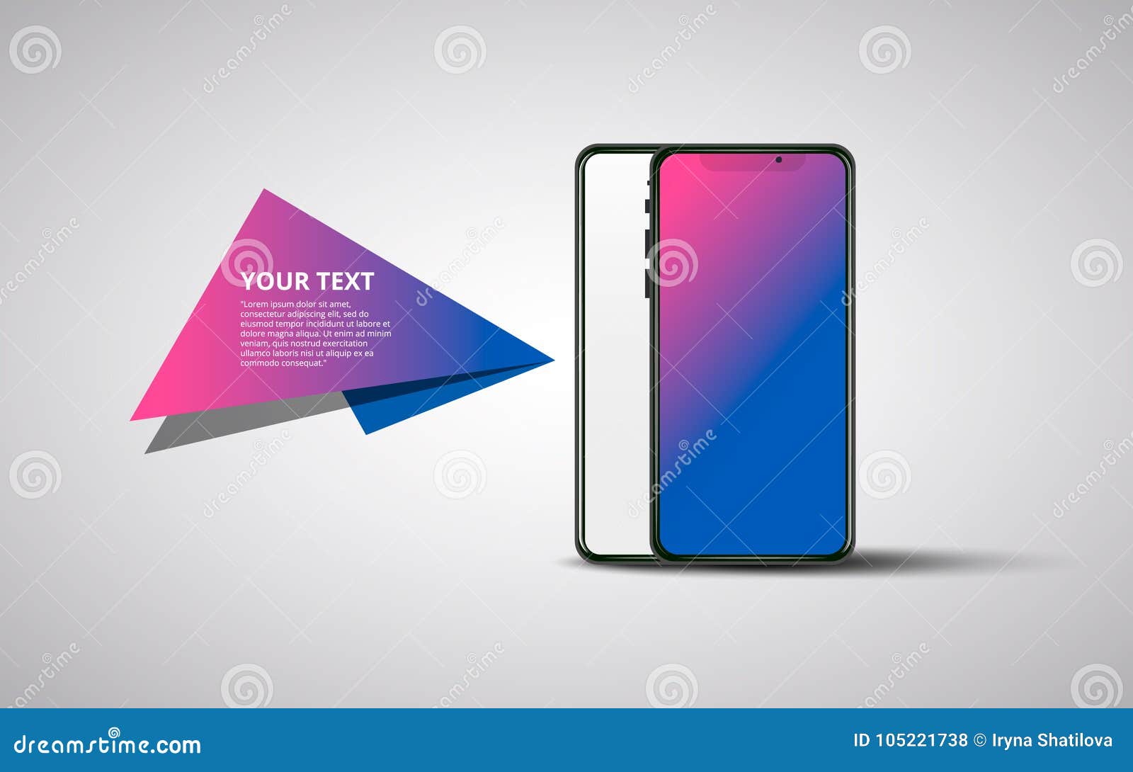 Banner Smartphone on Transparent Background Stock Vector - Illustration ...