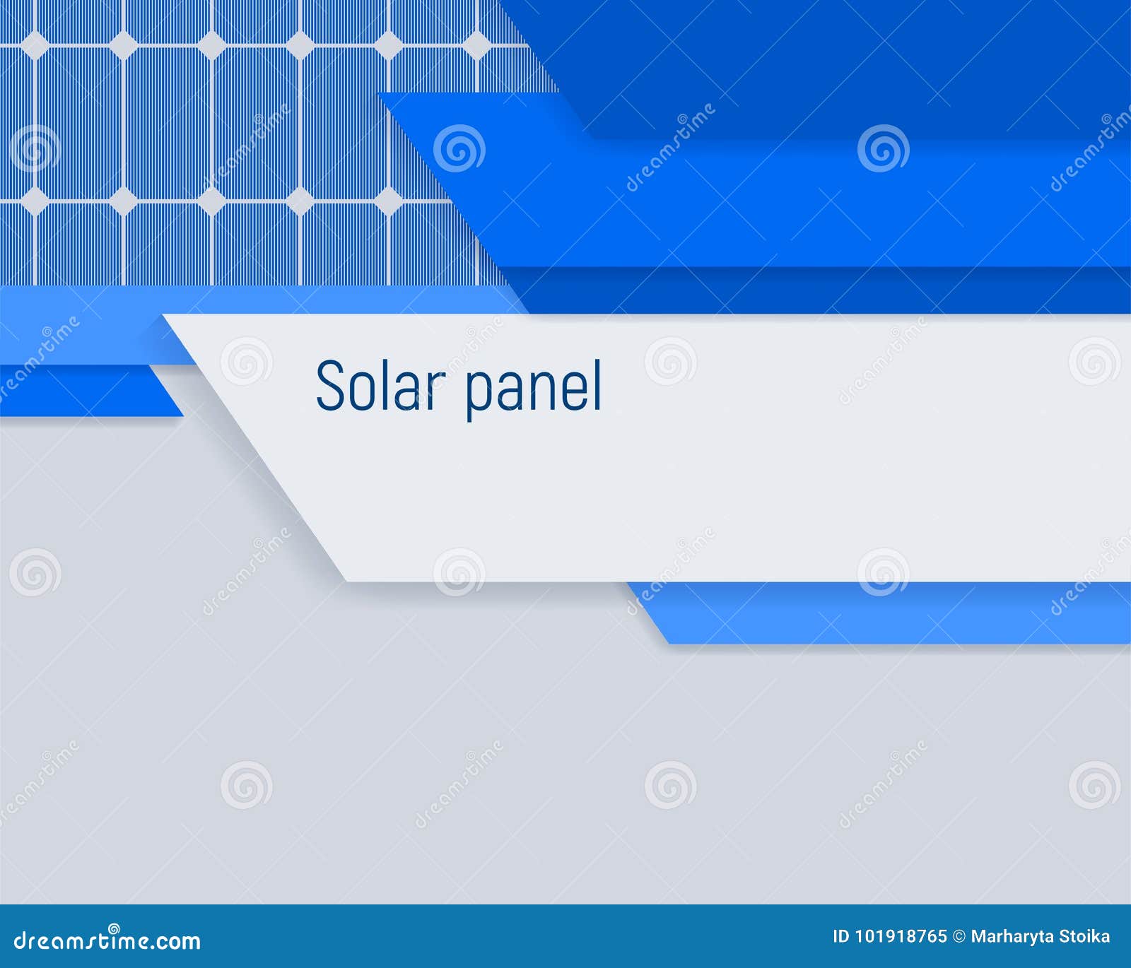 Banner with a Solar Panel. Industrial Energy Solution Stock Vector ...