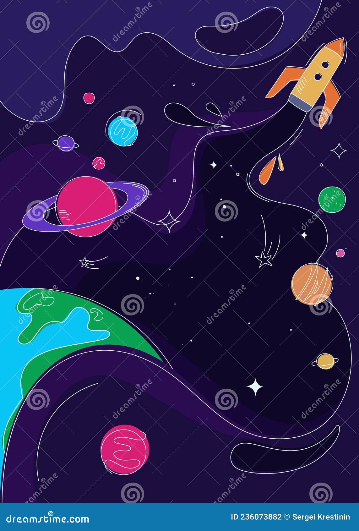 Space Placard Cosmos Exploration Adventure To Mars Poster With ...