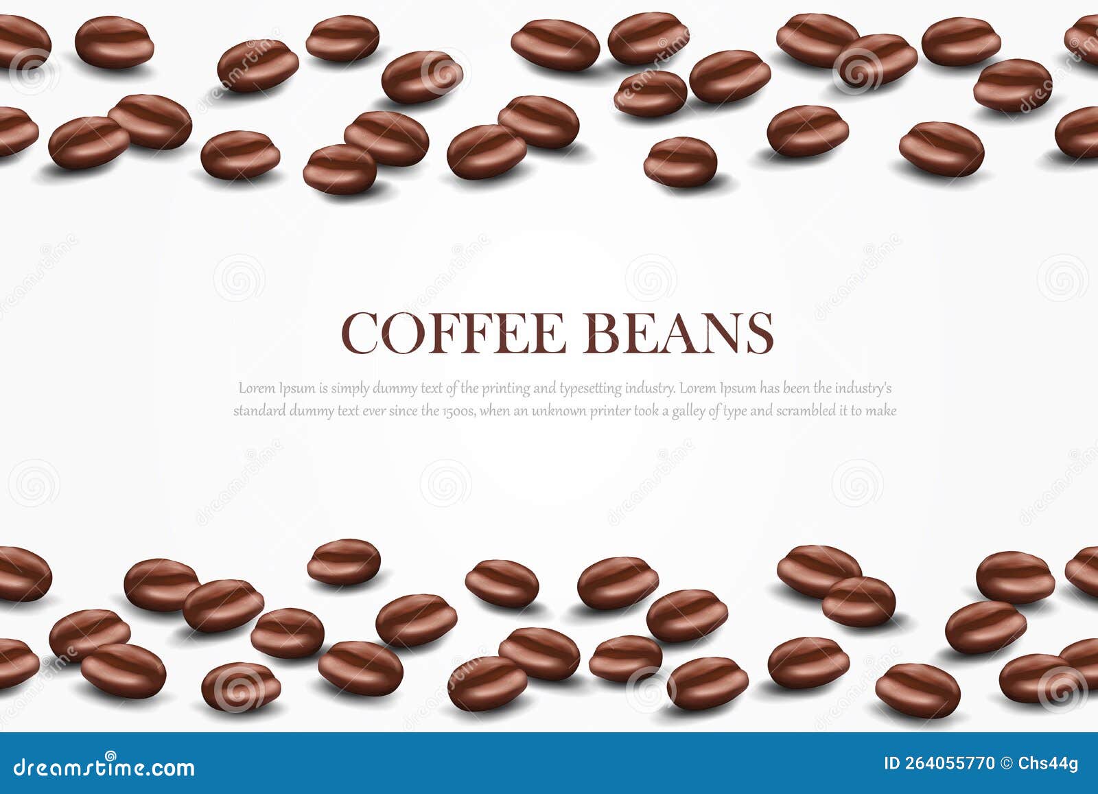Banner with Spilled Coffee Beans Stock Vector - Illustration of ...
