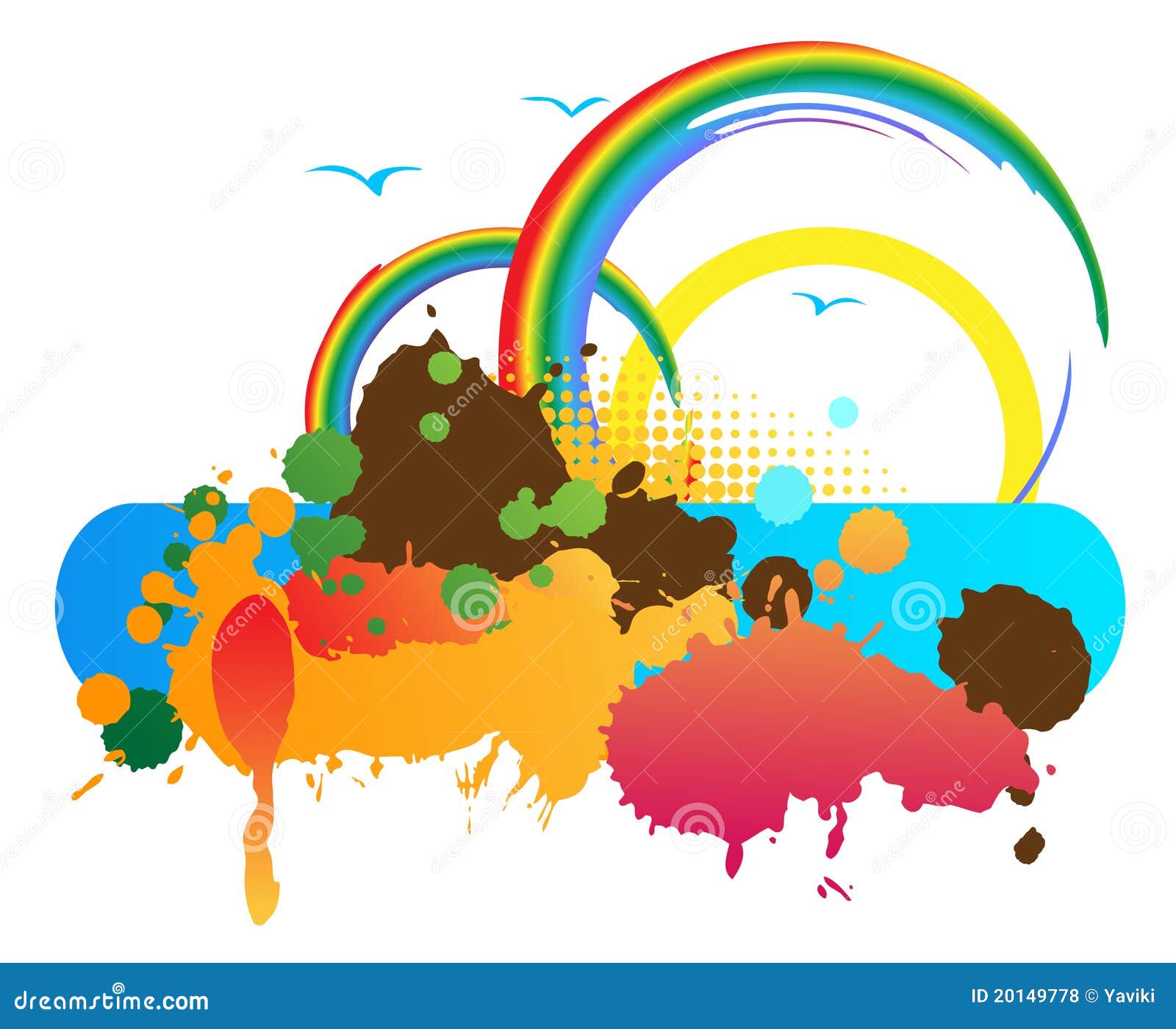 Banner with splash stock vector. Illustration of nature - 20149778