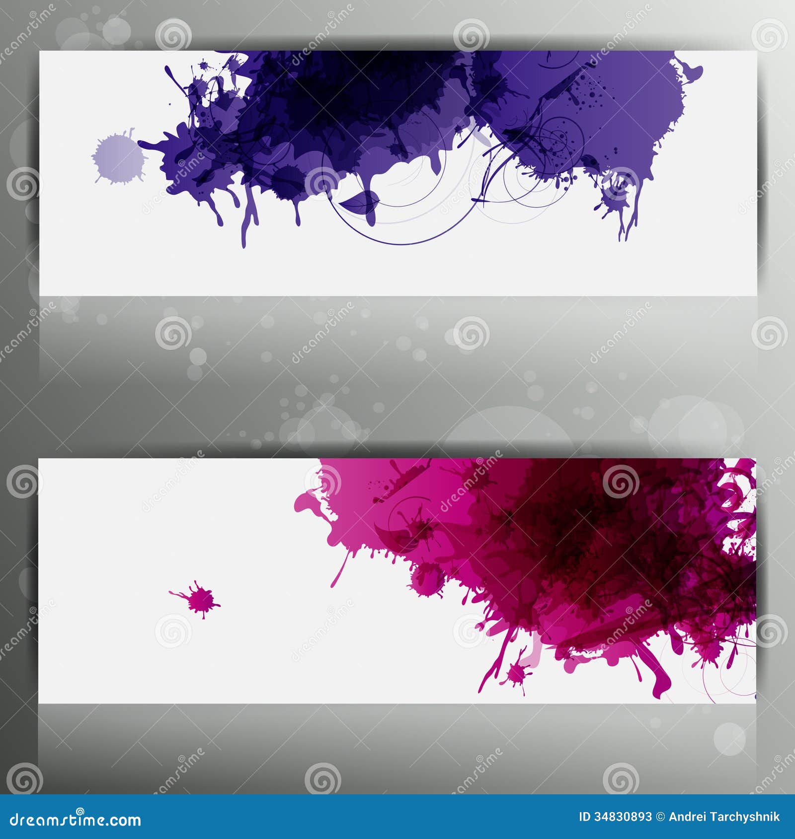 Banner with Splash on Abstract Background Stock Vector - Illustration ...