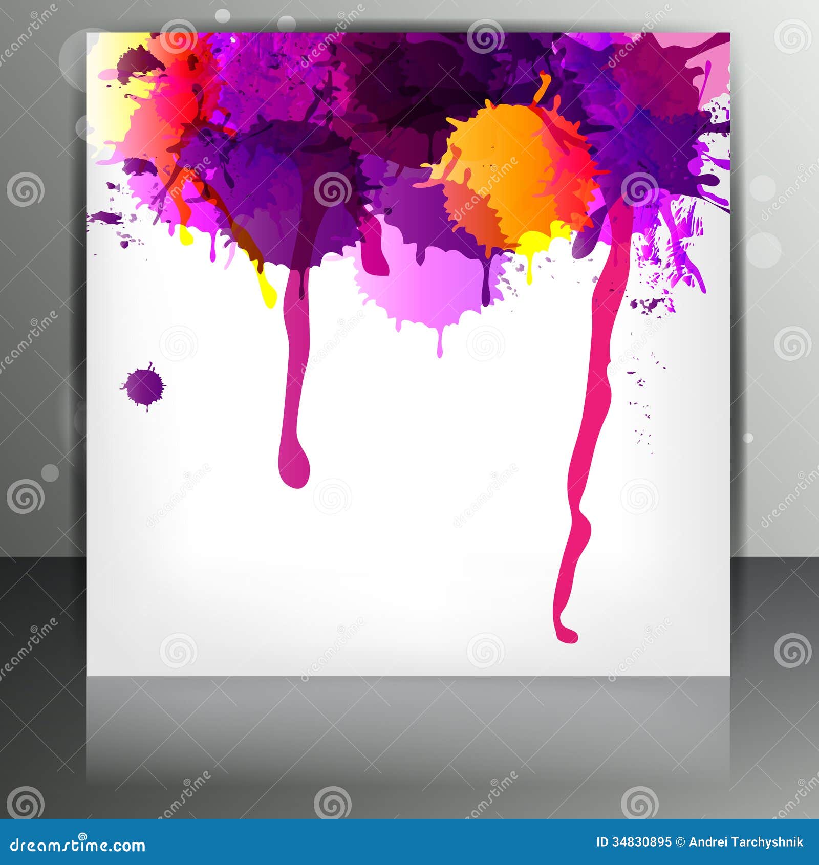 Banner with Splash on Abstract Background Stock Vector - Illustration ...