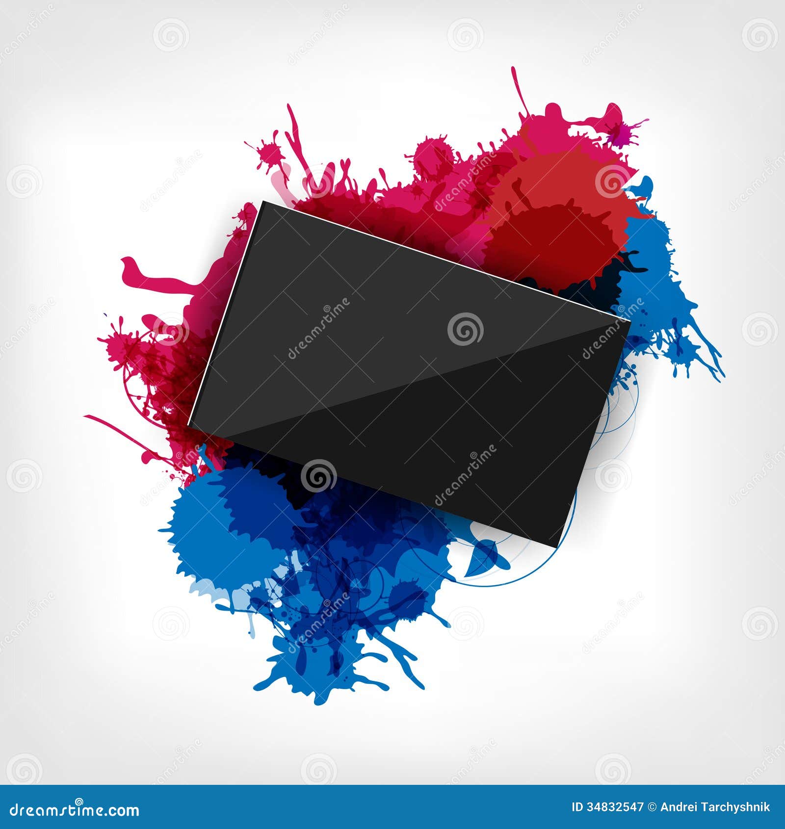 Banner with Splash on Abstract Background Stock Vector - Illustration ...