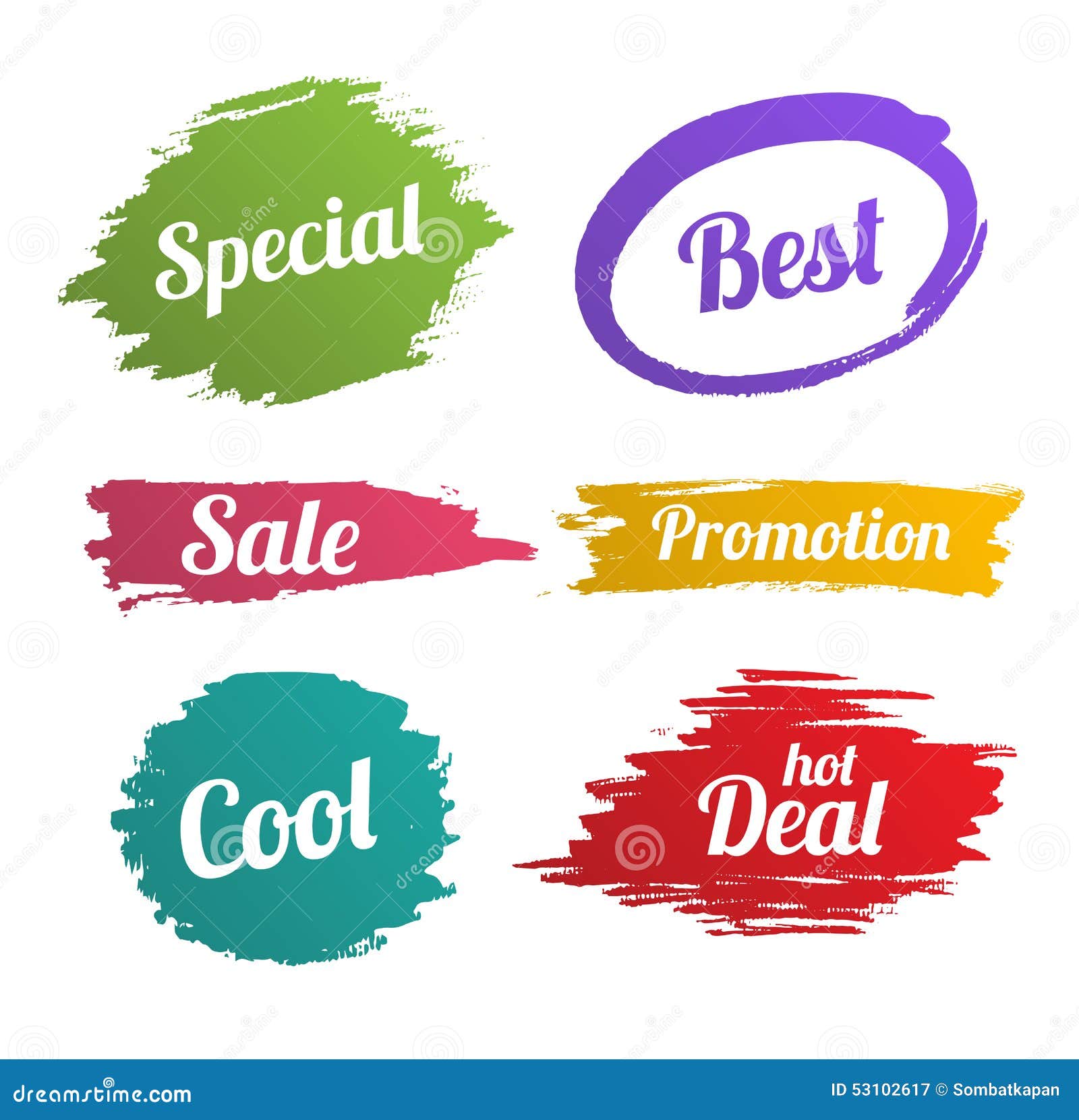 Banner Splash Set for Promotion Stock Illustration - Illustration of ...