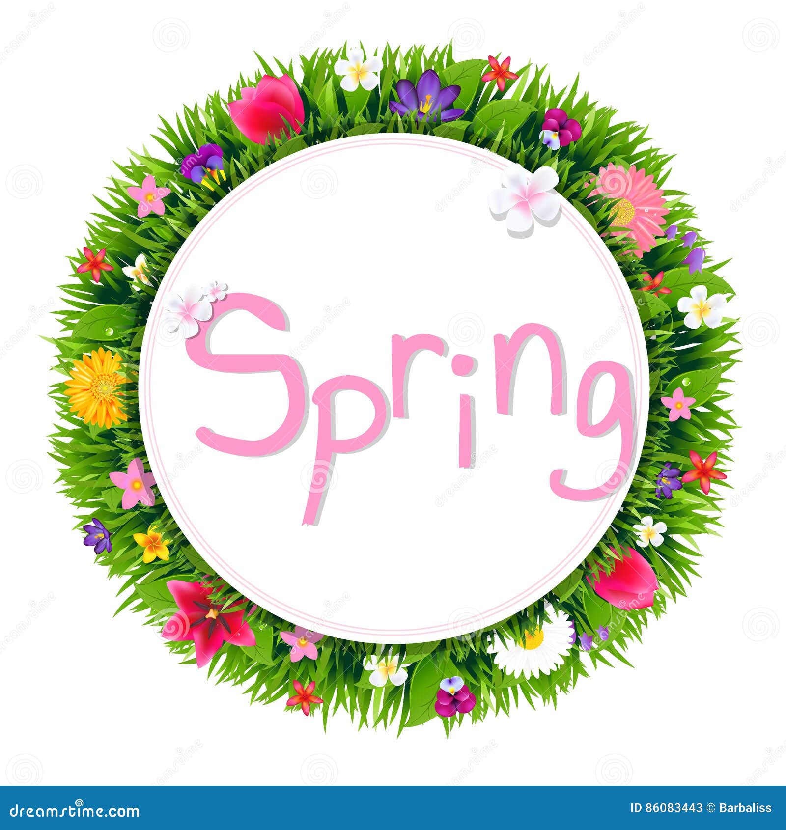 Banner with Spring Flowers stock illustration. Illustration of bouquet ...