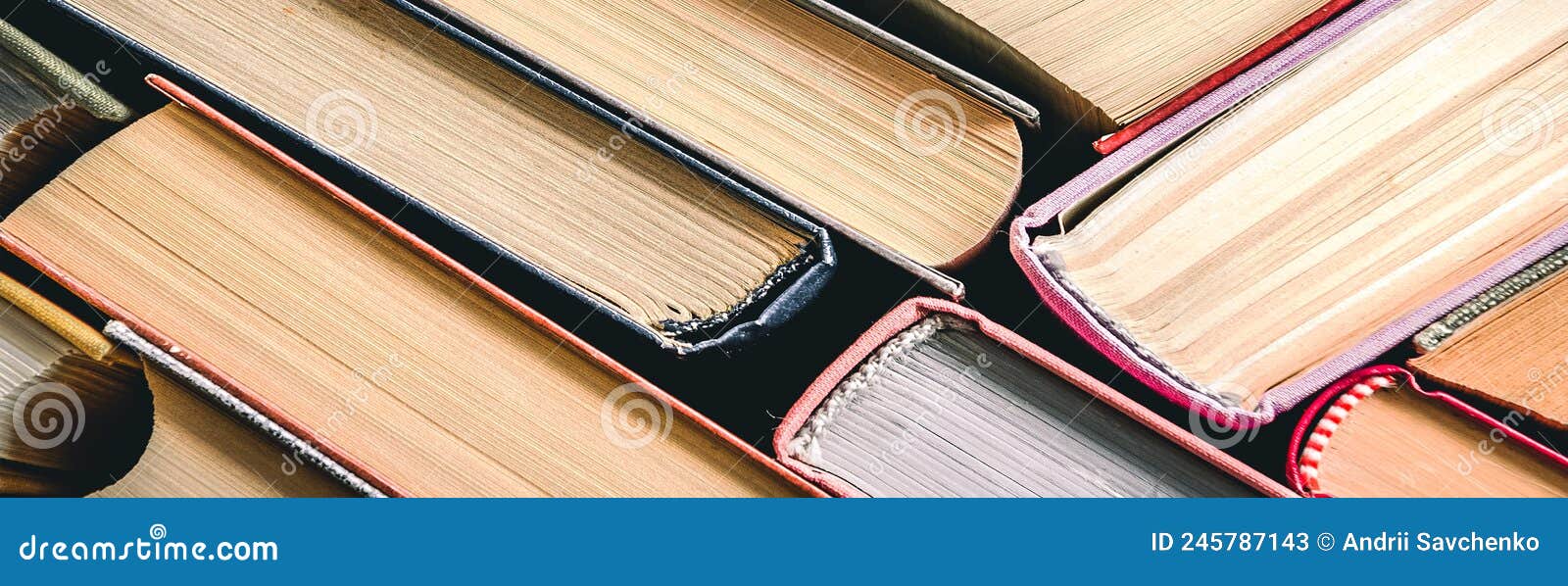 Banner of Stacked Books. Stack of Books Background Stock Image - Image ...