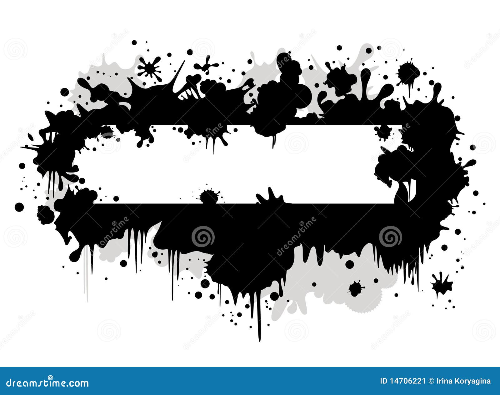 Banner stain with ink stock vector. Illustration of idea - 14706221