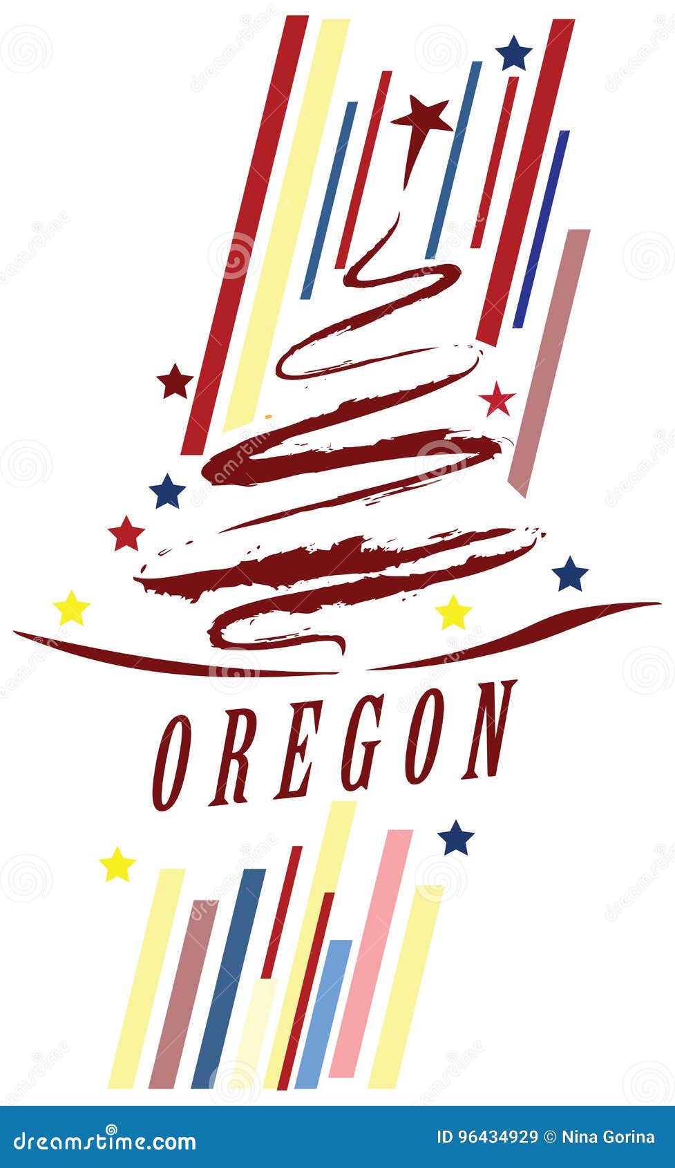Banner State of Oregon stock vector. Illustration of advertise - 96434929