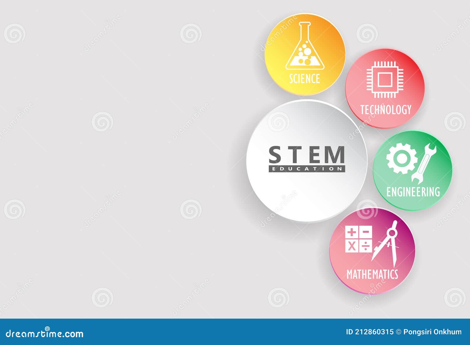 Banner STEM concept stock vector. Illustration of education - 212860315