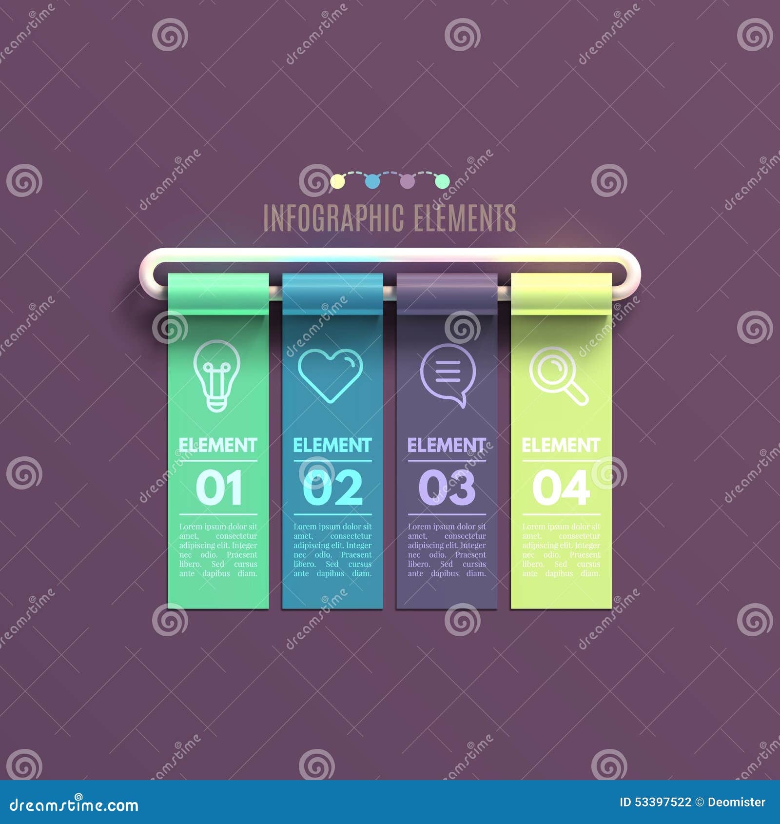 Banner Steps Business Infographic Template Stock Vector - Illustration ...