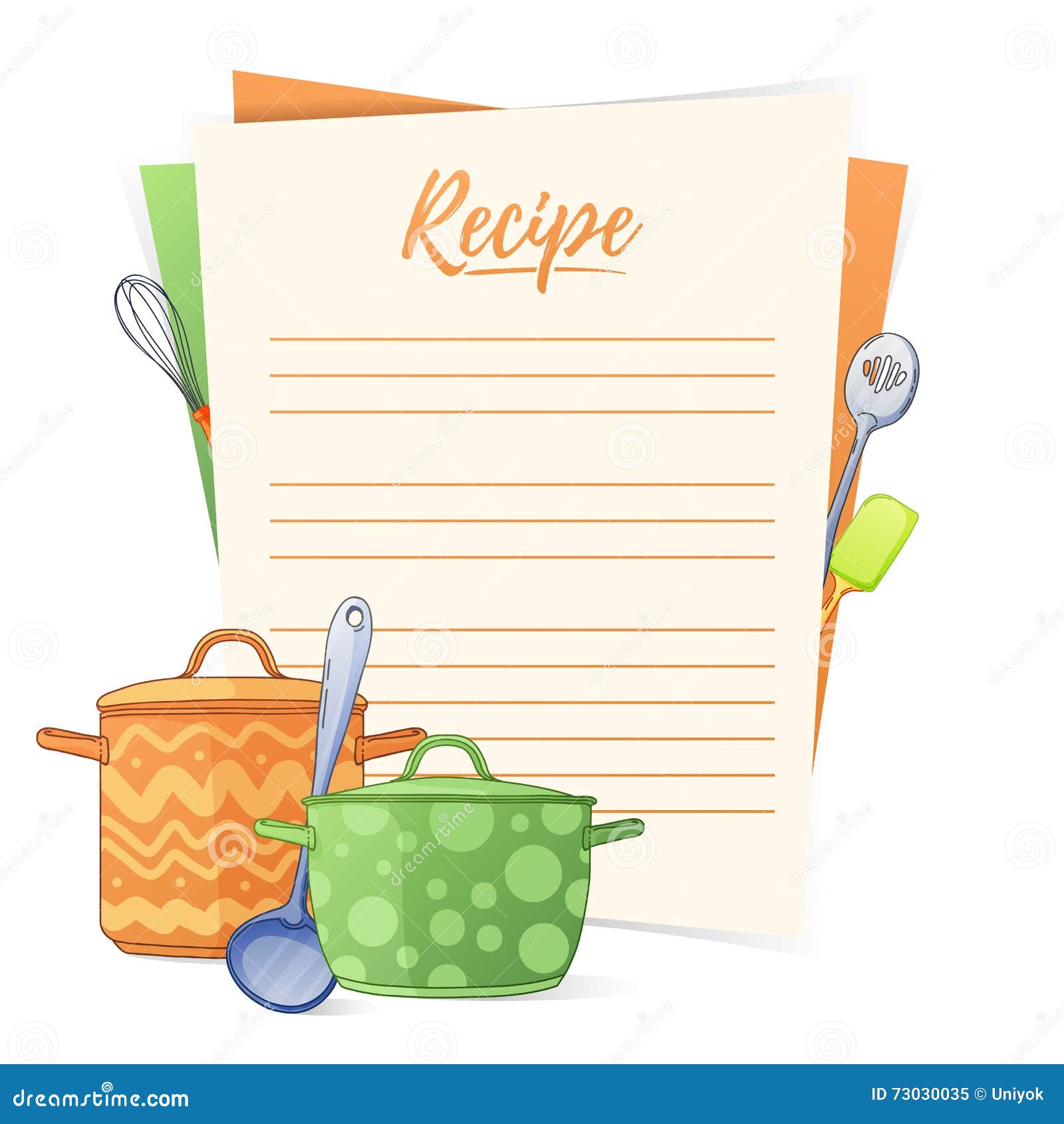 Banner, Sticker, a Note for the Recipe. Making the Recipe for Cooking ...