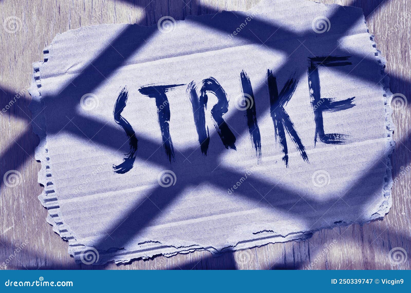 Banner with strike word stock image. Image of cardboard - 250339747