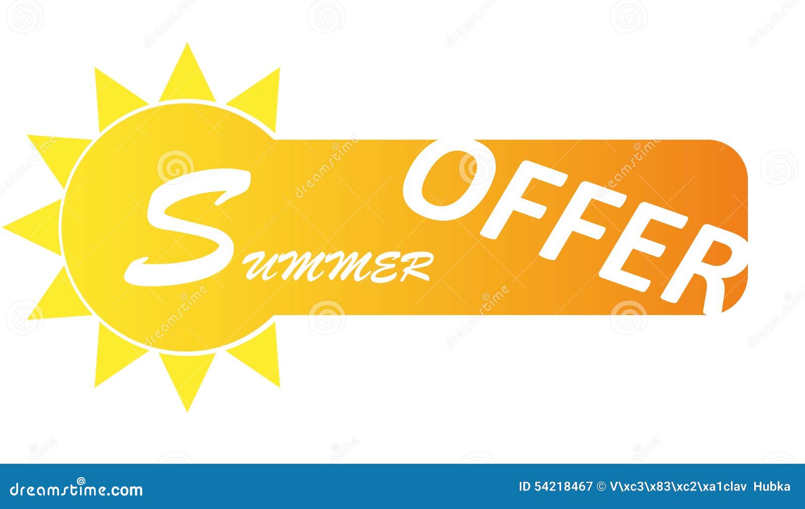 Banner summer offer stock vector. Illustration of orange - 54218467
