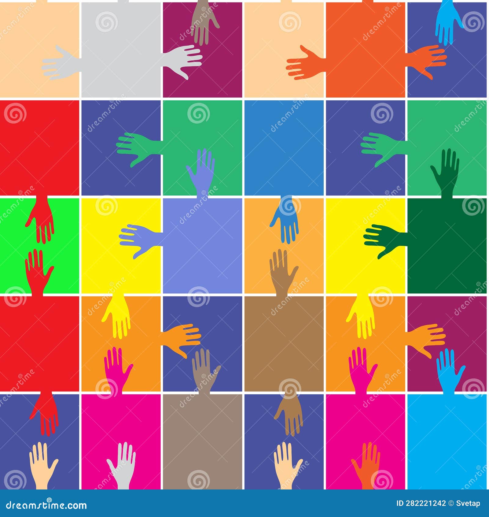 Two Arms. Hands Symbolising Team Or Teamwork. Royalty-Free Illustration ...