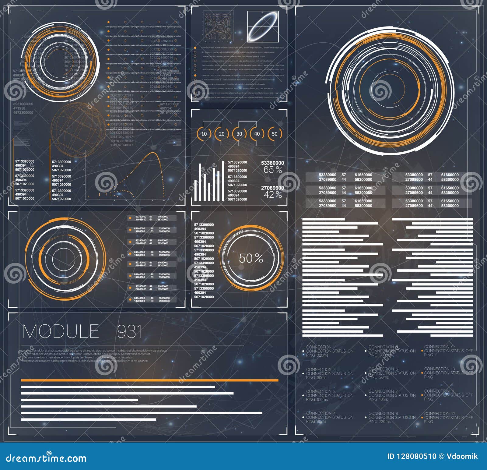 Banner. Technology Connection Concept. Futuristic Graphic User ...