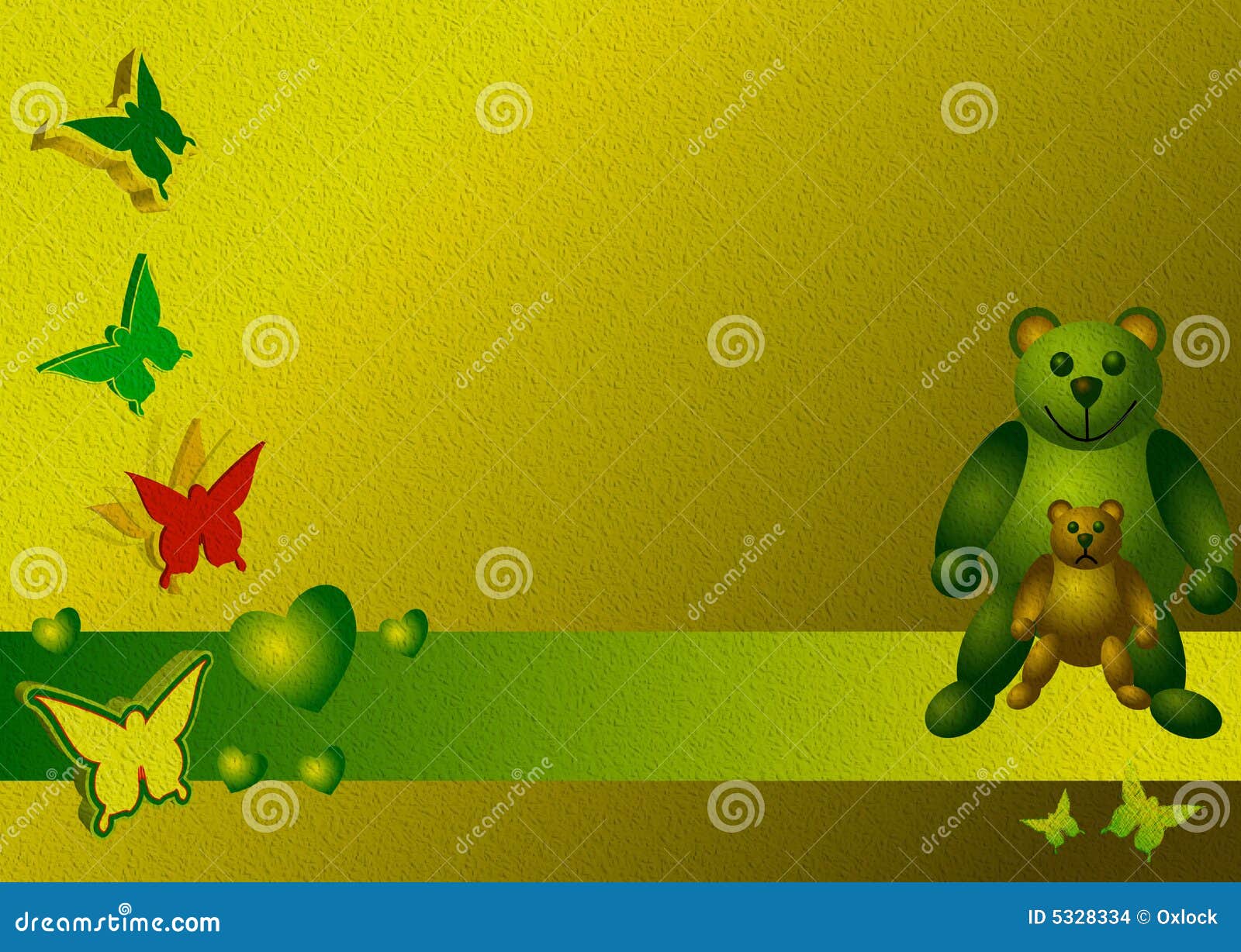 Banner with teddy bears stock illustration. Illustration of decoration ...