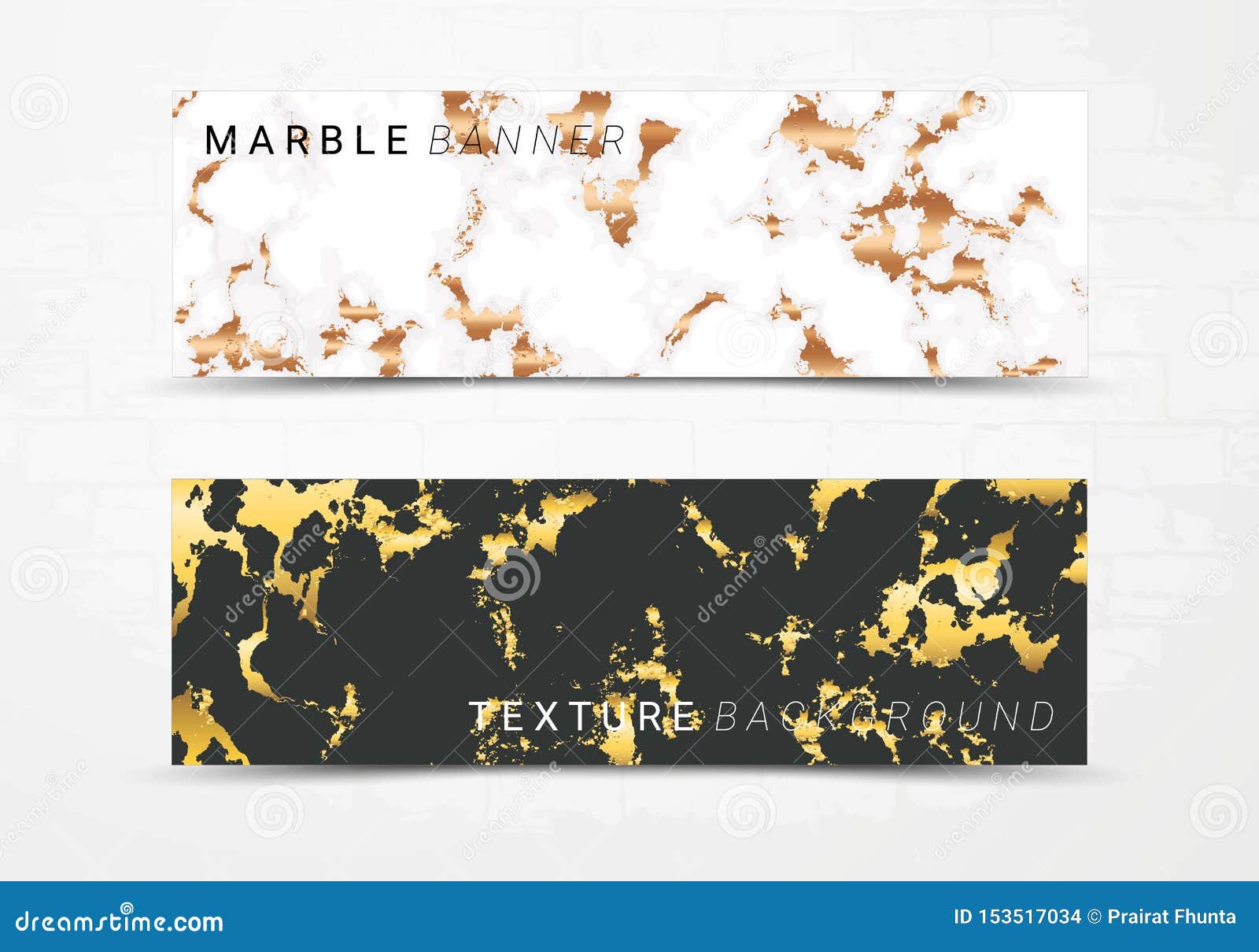 Banner Template of Black and White Marble Texture Background. Stock ...