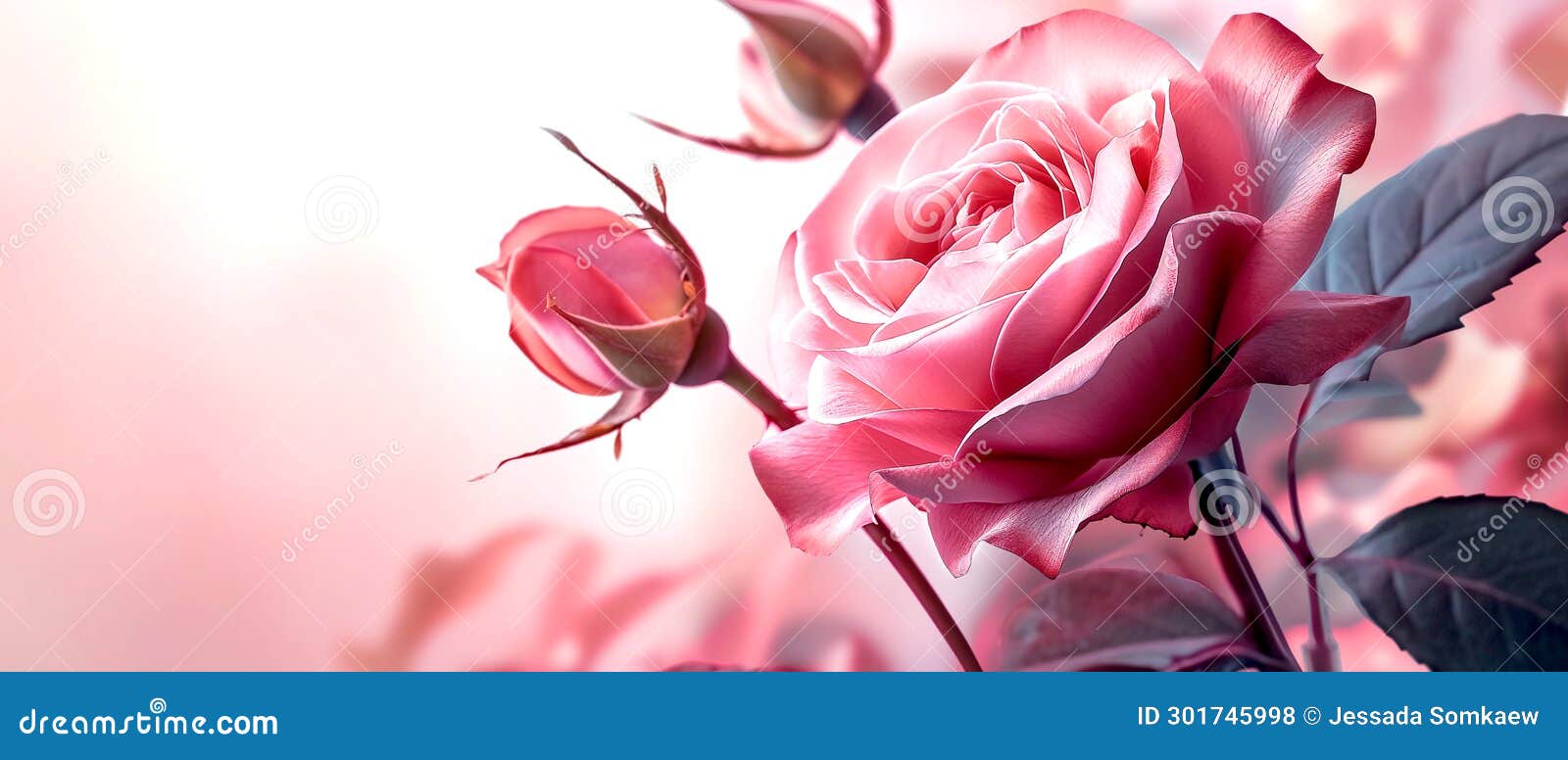 7000X3000 Pixel, 300 DPI, Rose in Banner Template, Abstract Background ...