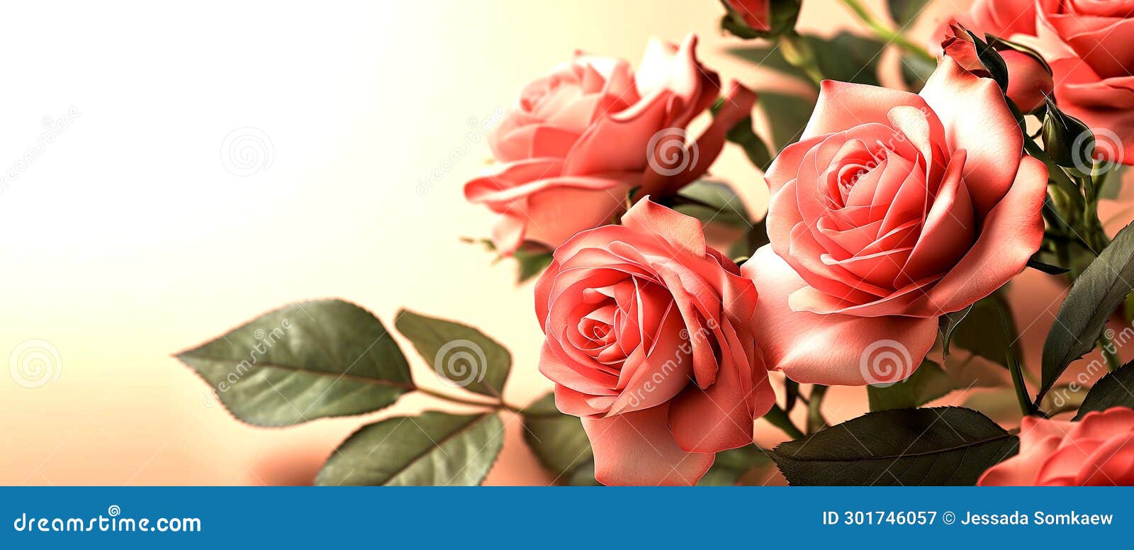7000X3000 Pixel, 300 DPI, Rose in Banner Template, Abstract Background ...