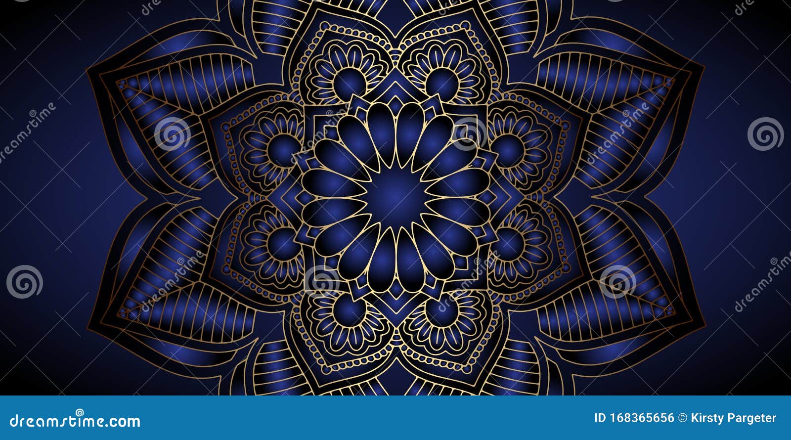 Decorative Mandala Banner Design Stock Illustration - Illustration of ...