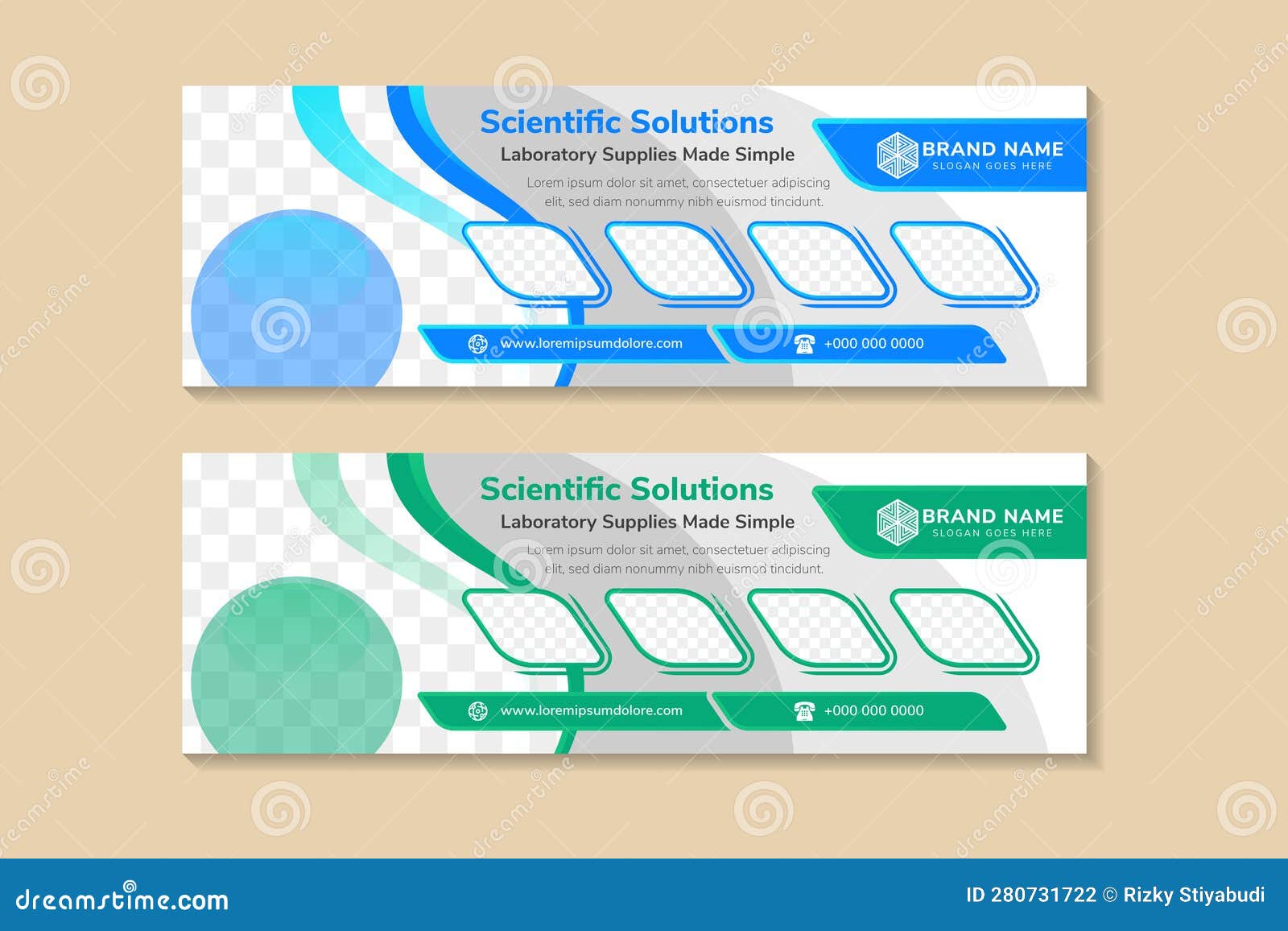 Banner Template Design with Example Headline is Scientific Solutions ...