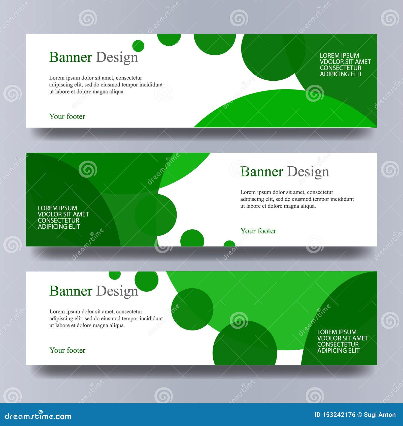 Banner Template Design, Lorem Ipsum Stock Vector - Illustration of ...