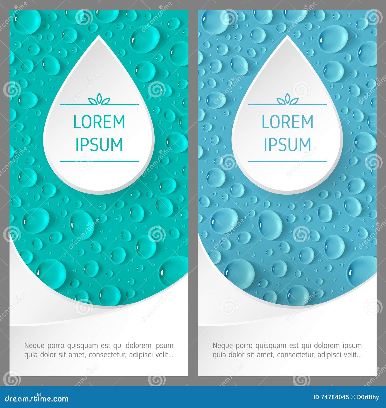 Banner template with drops stock vector. Illustration of artistic ...