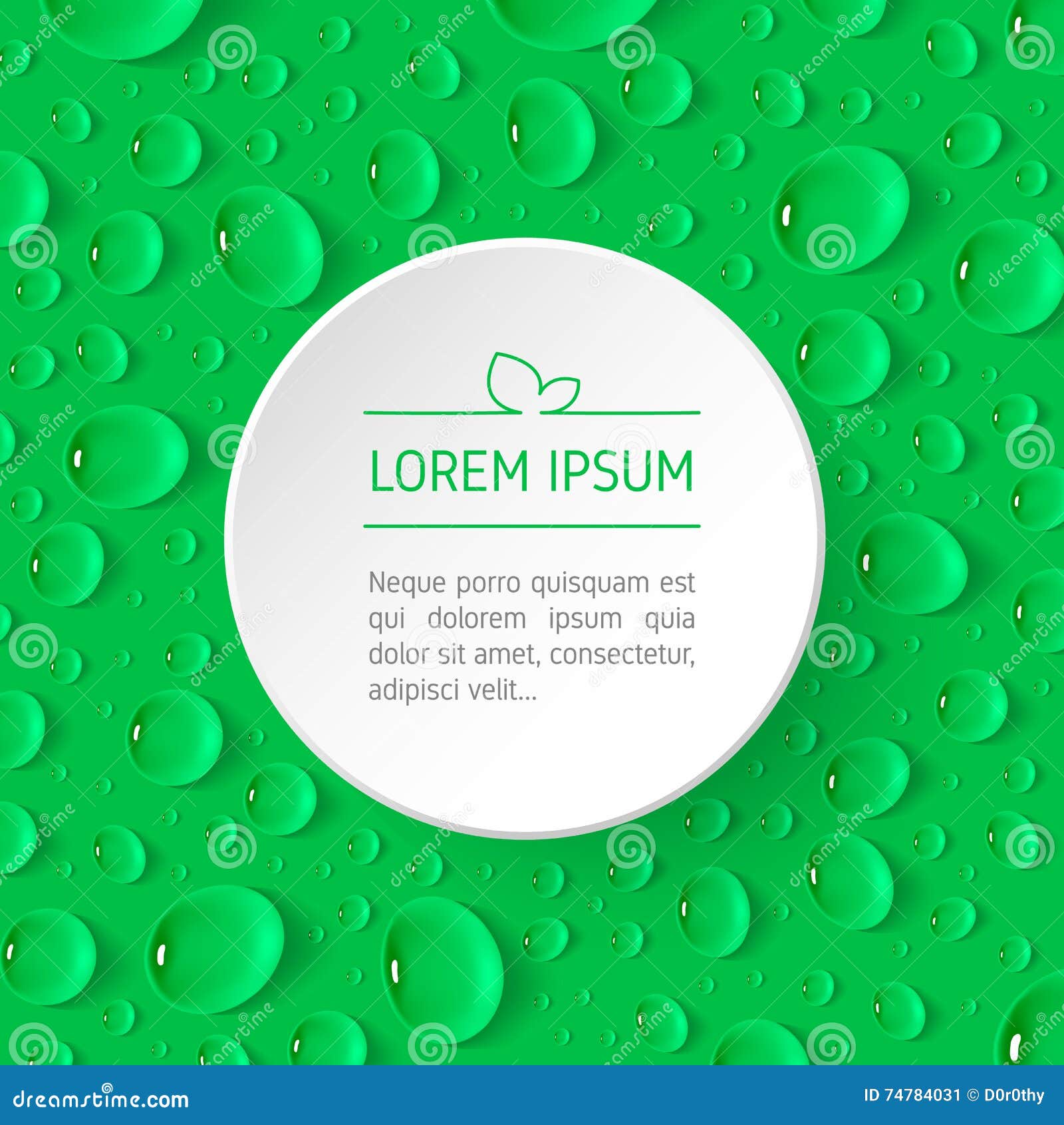 Banner template with drops stock vector. Illustration of background ...