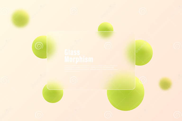 Banner Template, Glass Morphism. Transparent Rectangle Made of ...